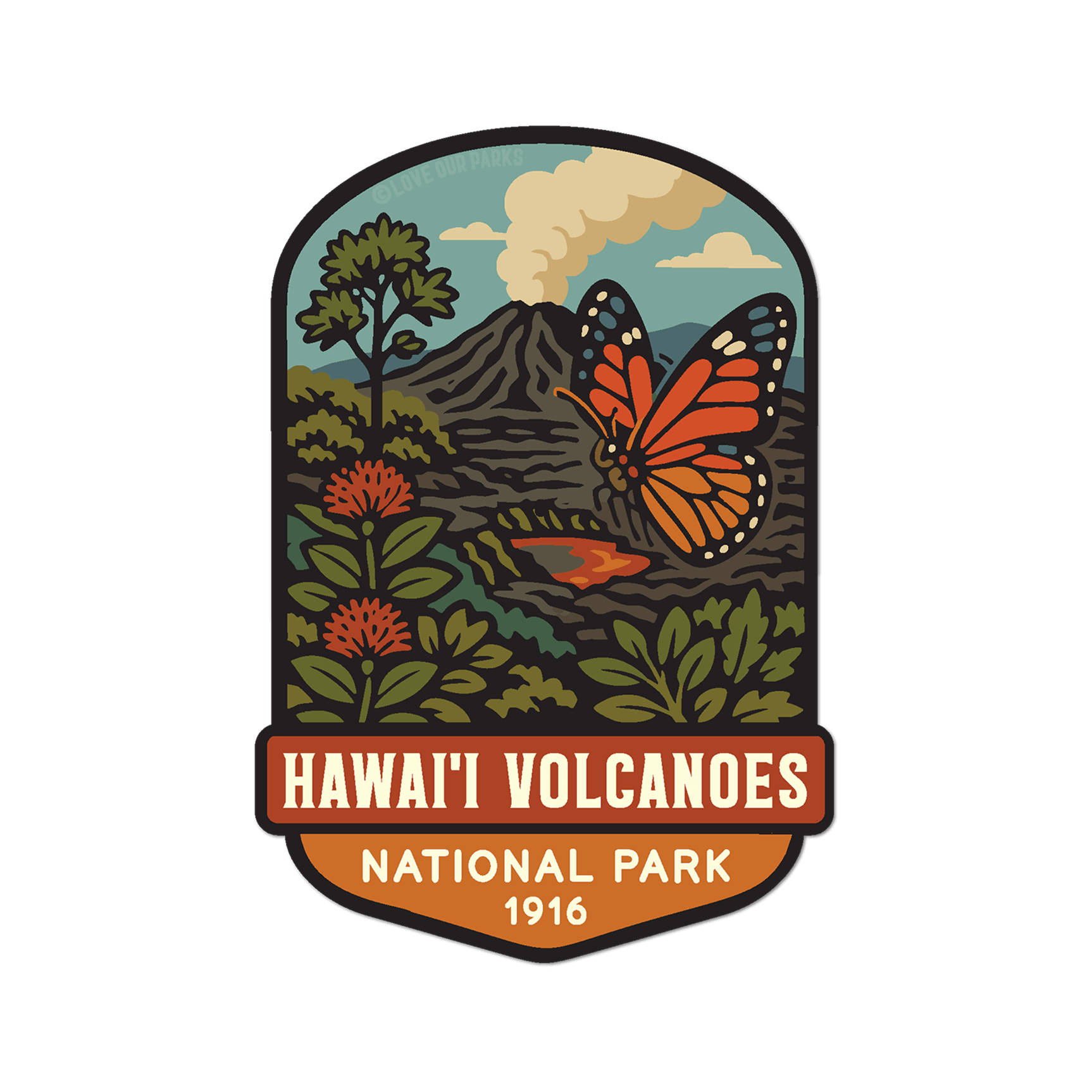 Hawaii Volcanoes National Park Sticker – Love Our Parks