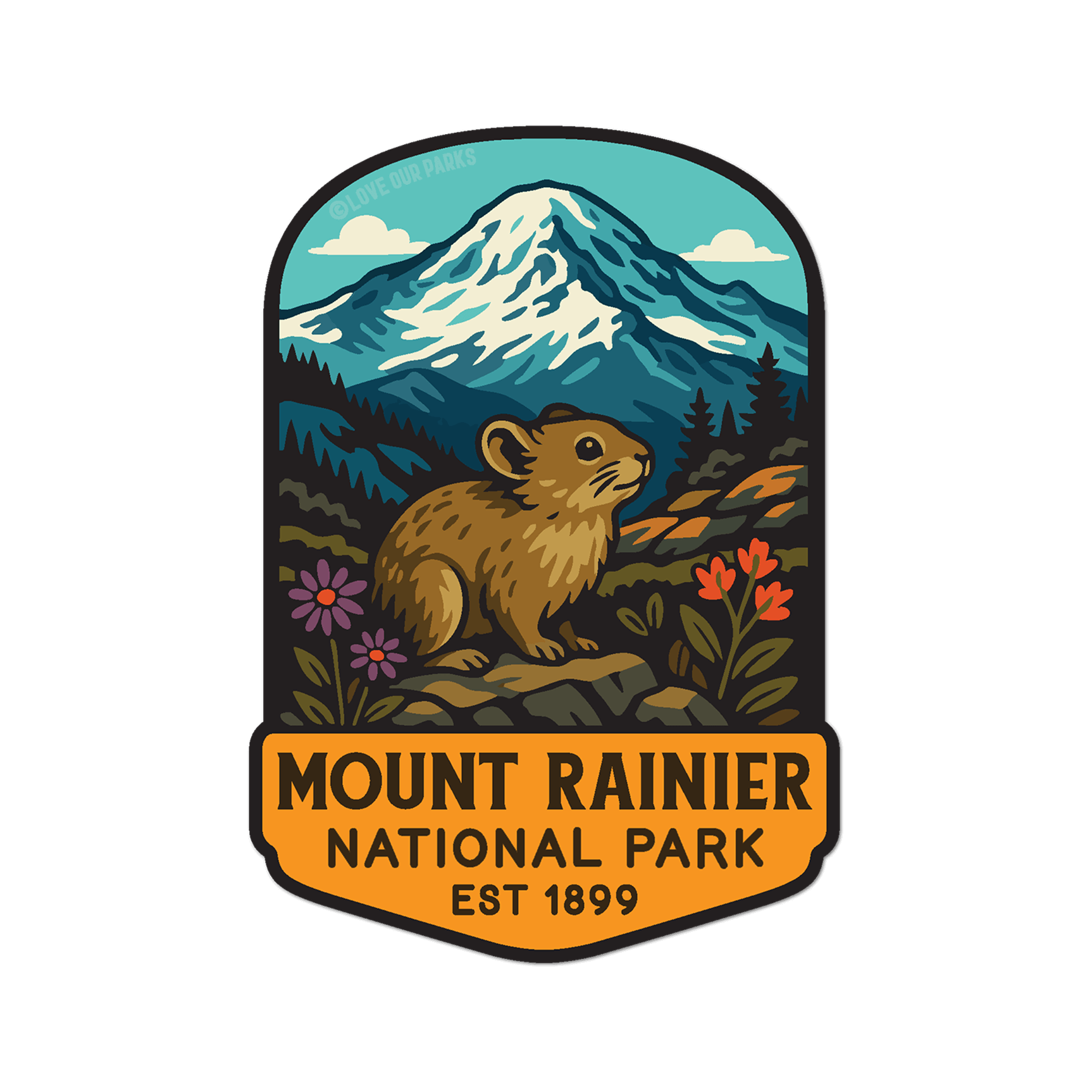 Mount Rainier National Park Sticker – Love Our Parks