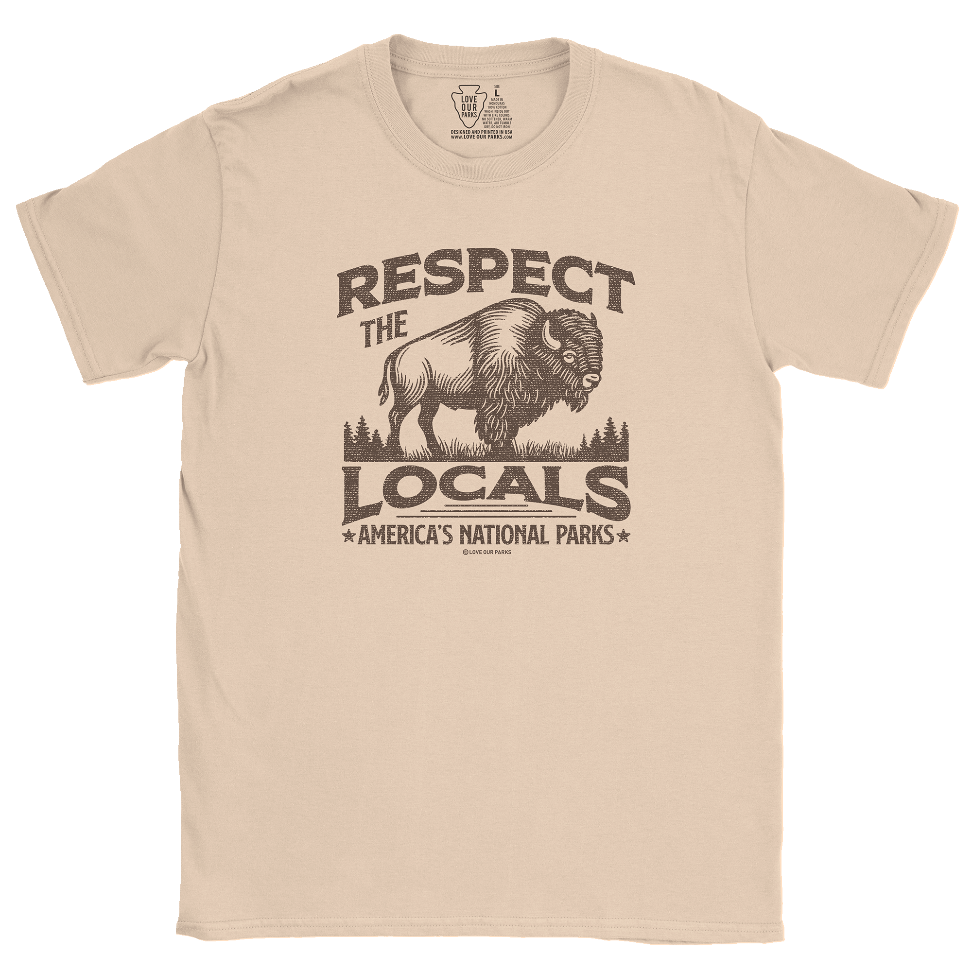 Respect The Locals Bison Tee – Love Our Parks