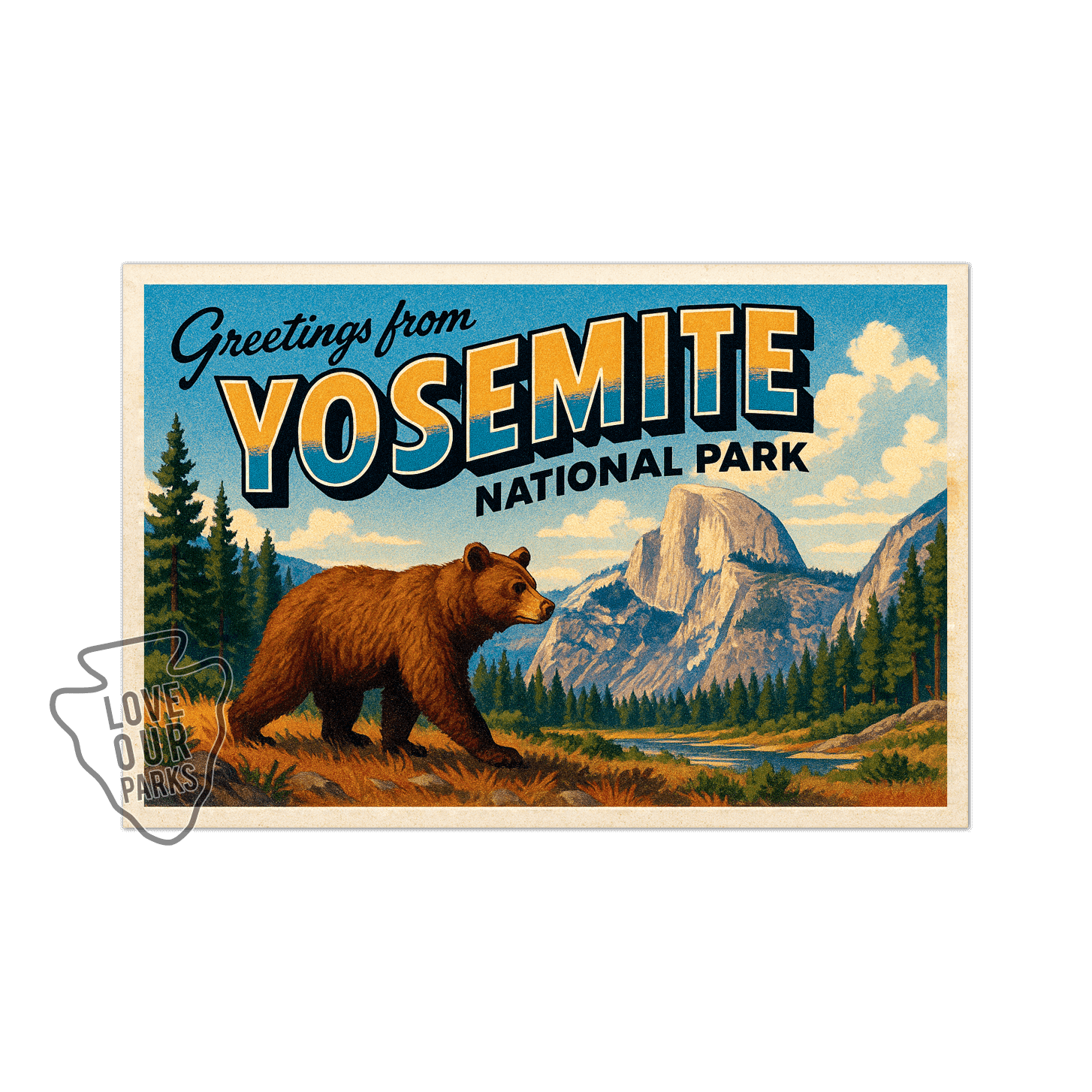 Yosemite National Park Postcard Magnet – Love Our Parks