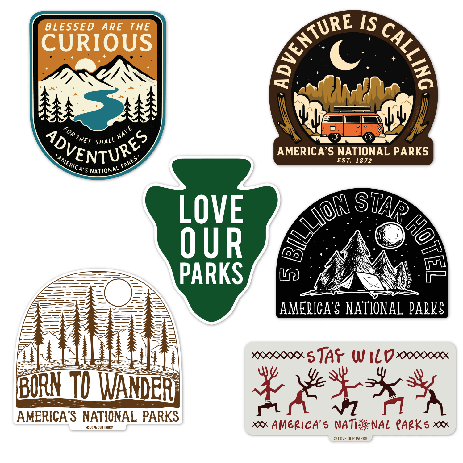 Explorer Sticker Bundle - 6 Pack – Love Our Parks